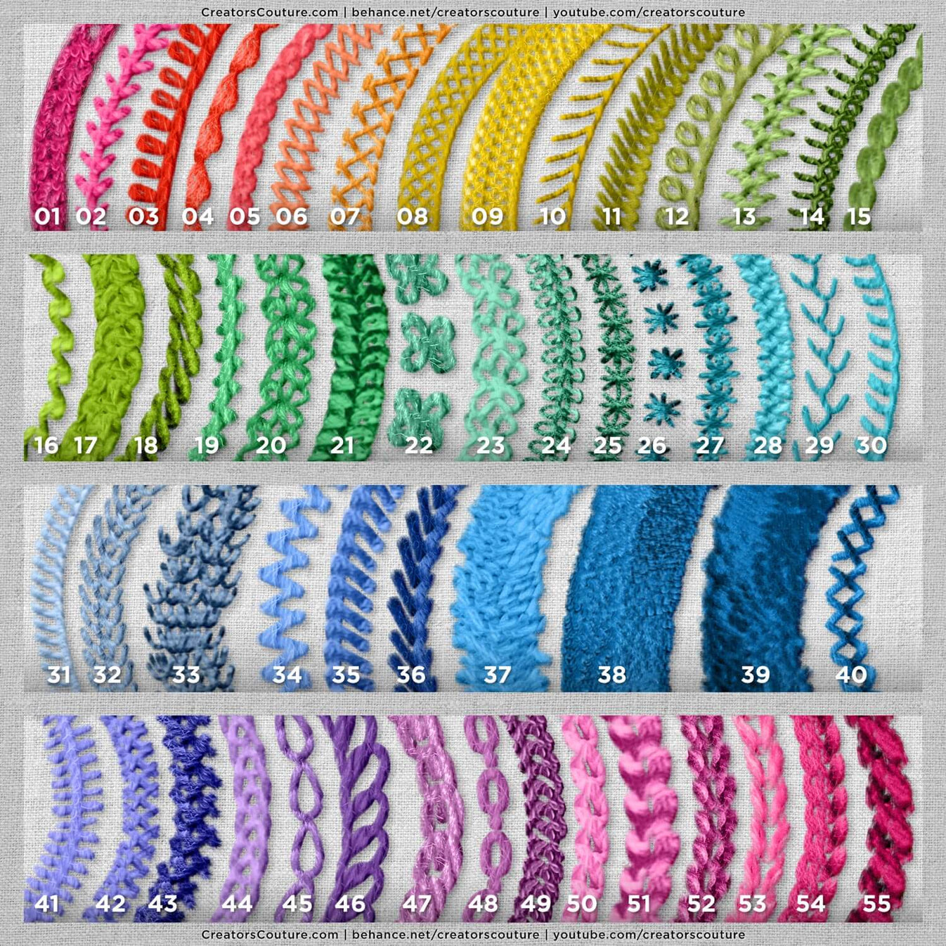 Photoshop Thread Brushes for a 3D Hand-Embroidered Illustration Effect ...