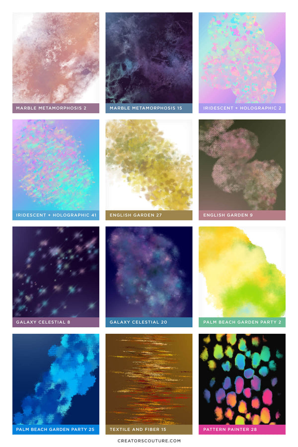 Photoshop Brush Sampler Bundle: Multicolor & Color-Blending Magic ...