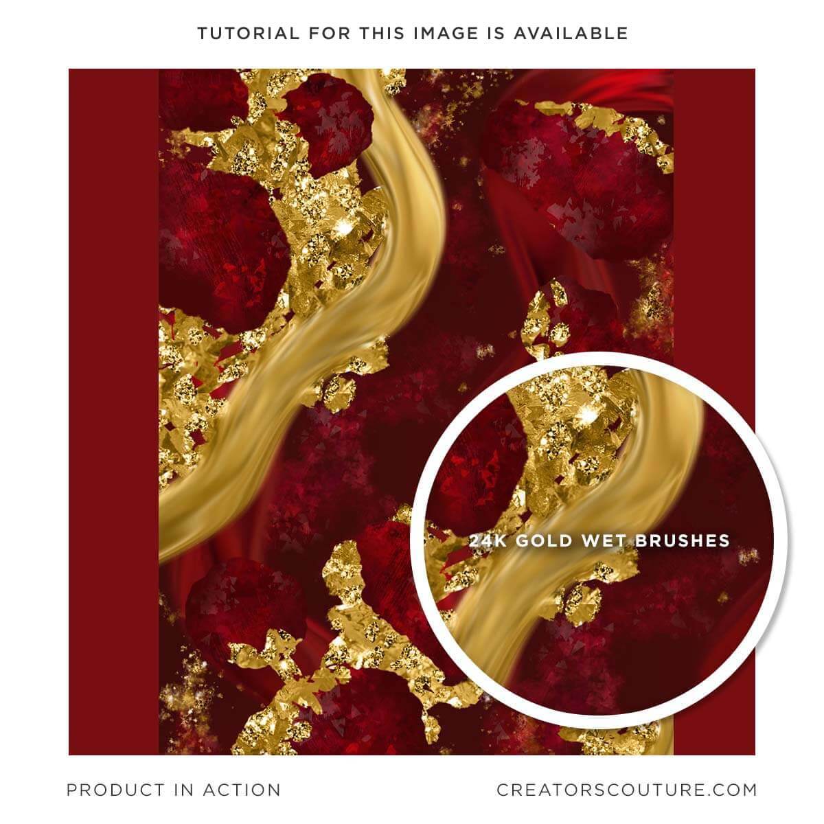 24K Gold Photoshop Brush Magic: Liquid Metallic Gold Brush Strokes ...