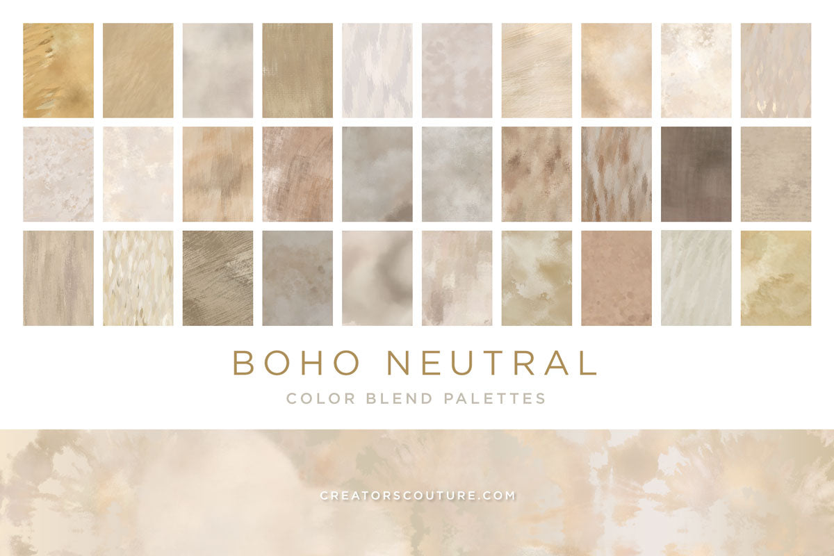 Boho Neutral Color Palettes for Color-Blending Photoshop Brushes ...