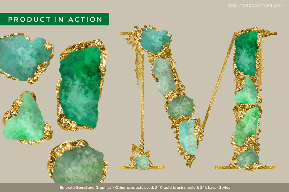 Luxe Illustrated Gemstones: Jewel, Crystal, Birthstone, & Gem Artwork ...