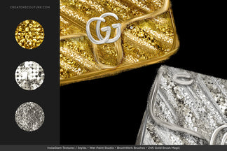 Gold Foil & Metallic Gold Styles & Textures: InstaGLAM for Illustrator ...