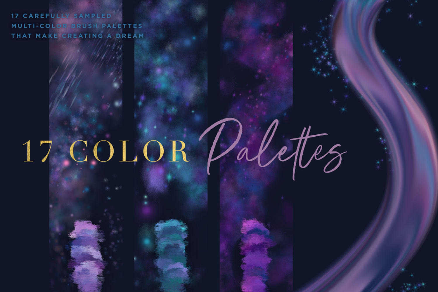Galaxy Multi-Color Photoshop Brushes: Mystical, Celestial, Space-Inspi ...